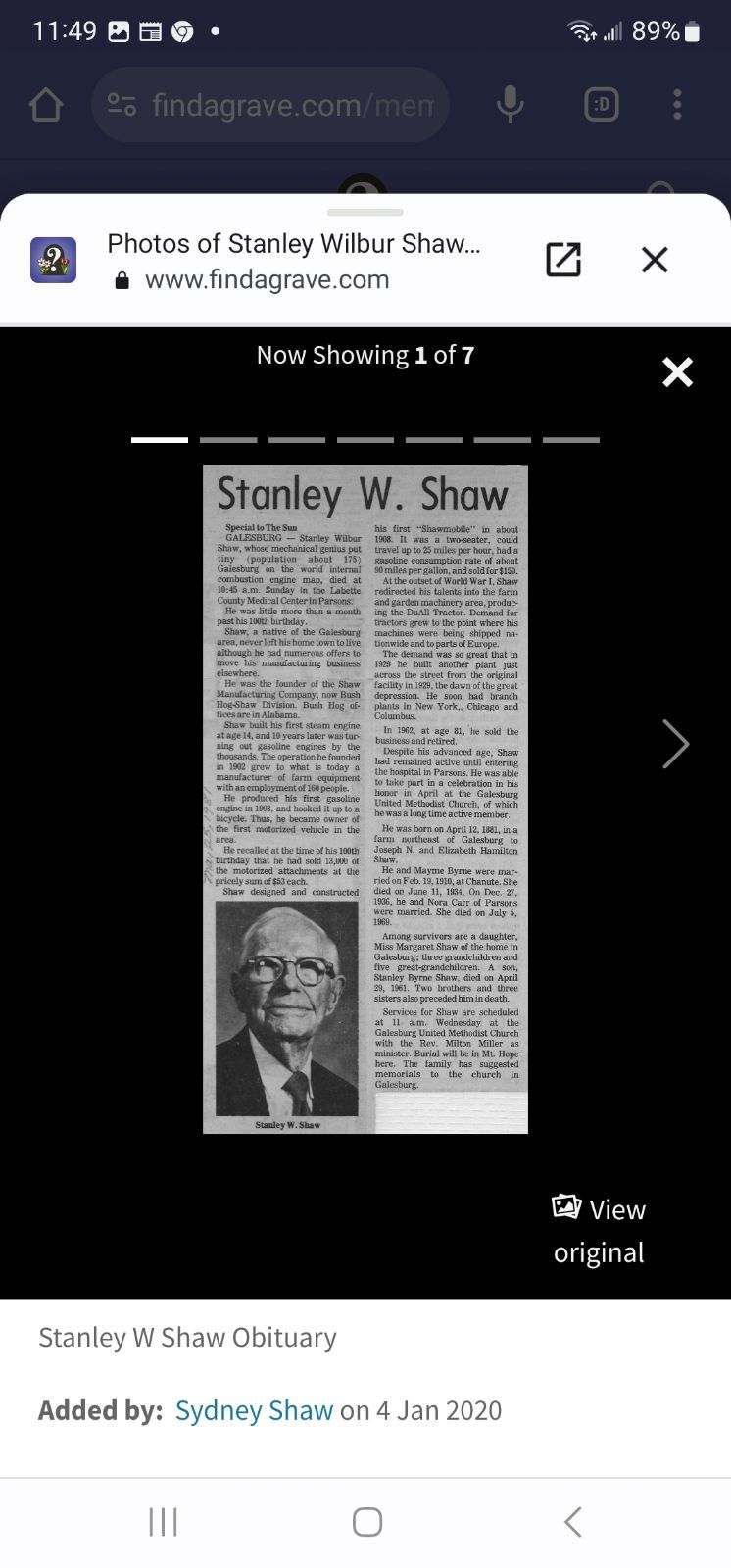 Stanley Wilbur Shaw 100 Amazing Years – Antique Iron Media